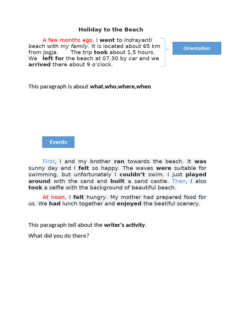 Holiday to the Beach | PDF