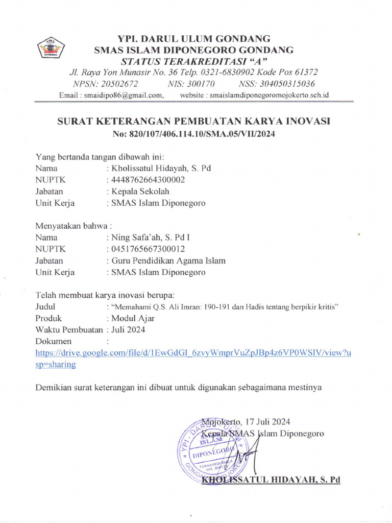 SK VIDEO PEMBELAJARAN | PDF