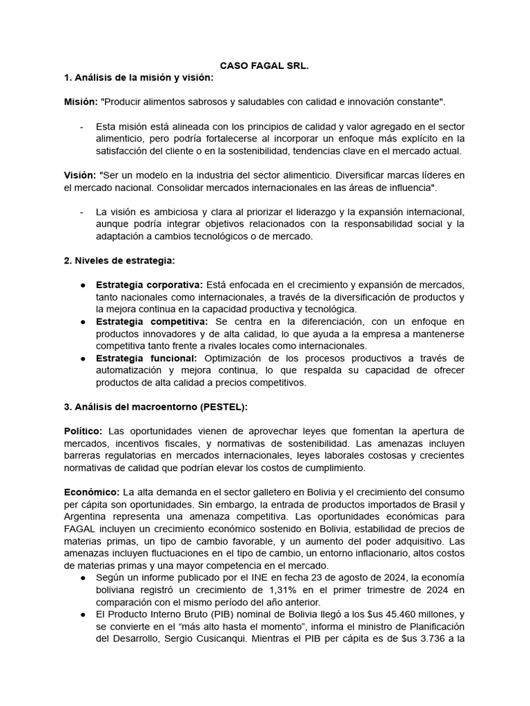 Caso Fagal SRL | PDF | Seguridad alimenticia | Alimentos
