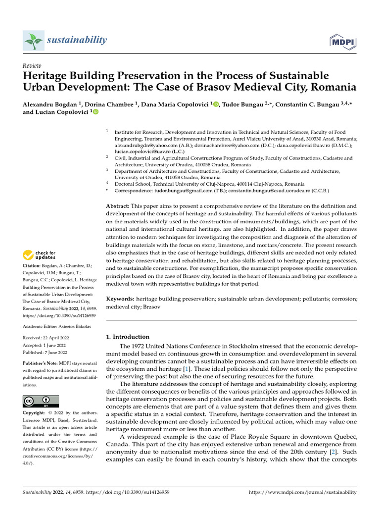 Heritage Building Preservation in The Process of Sustainable | PDF ...