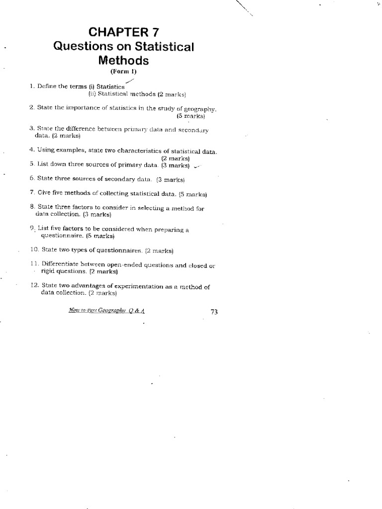 Statistical Methods | PDF