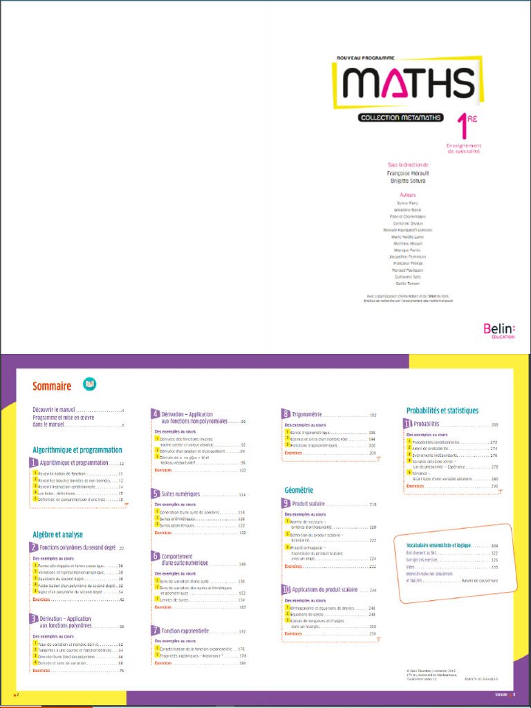 MATHEMATIQUES 1ère | PDF