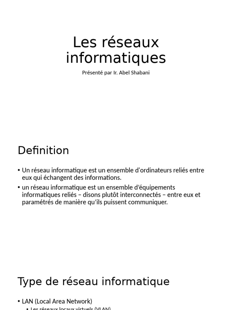 Les Réseaux Informatiques ICTNET | PDF | WiMAX | Réseau informatique