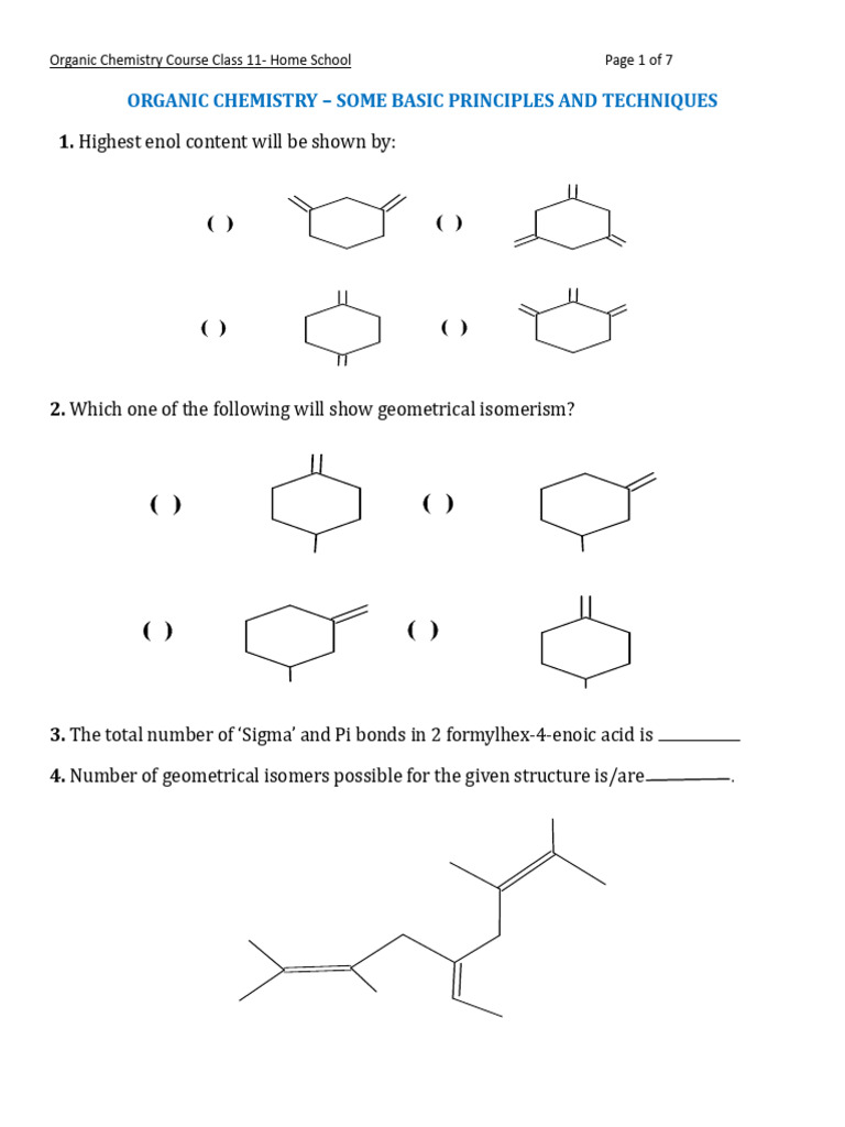 Organic Chemistry PYQ-s With Key Answers - 43756892 - 2024 - 10 - 26 ...