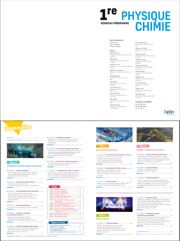 Physique Chimie 1ère | PDF