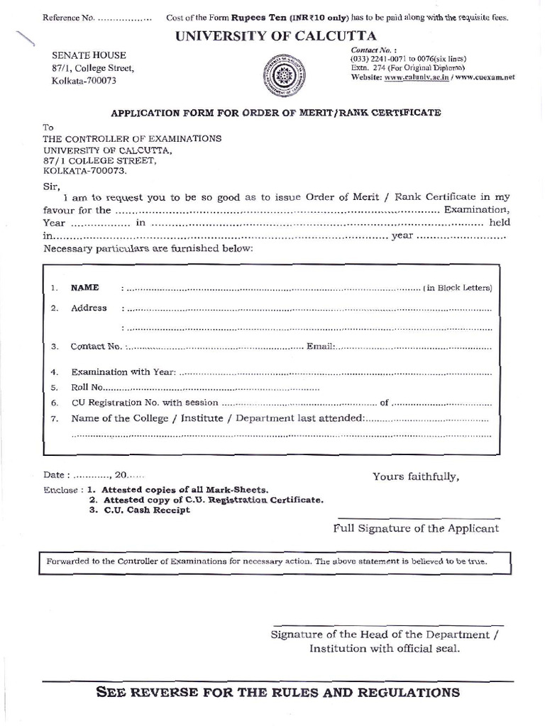 Merit Rank Certificate | PDF