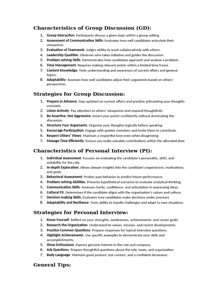 Characteristics and Strategies of GD and PI | PDF | Nonverbal ...