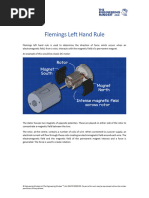 Fleming's Left Hand Rule Guide | PDF | Electric Current | Magnetic Field