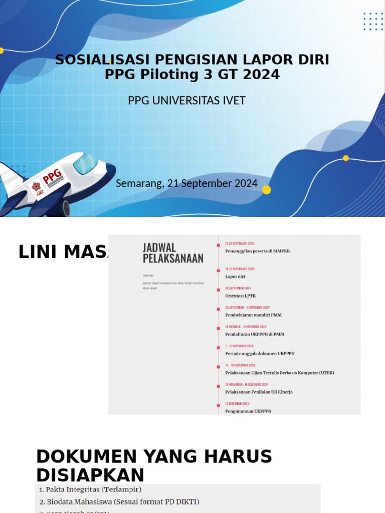 Sosialisasi Pengisian Lapor Diri | PDF