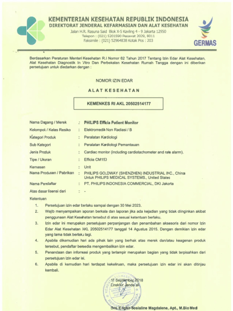 AKL 20502514177-PHILIPS Efficia CM150 Patient Monitor-30 May 2023 | PDF