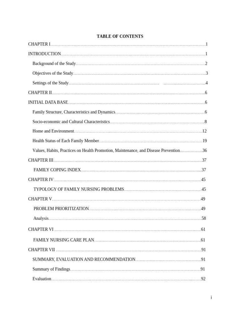TABLE-OF-CONTENTS | PDF | Medicine | Clinical Medicine