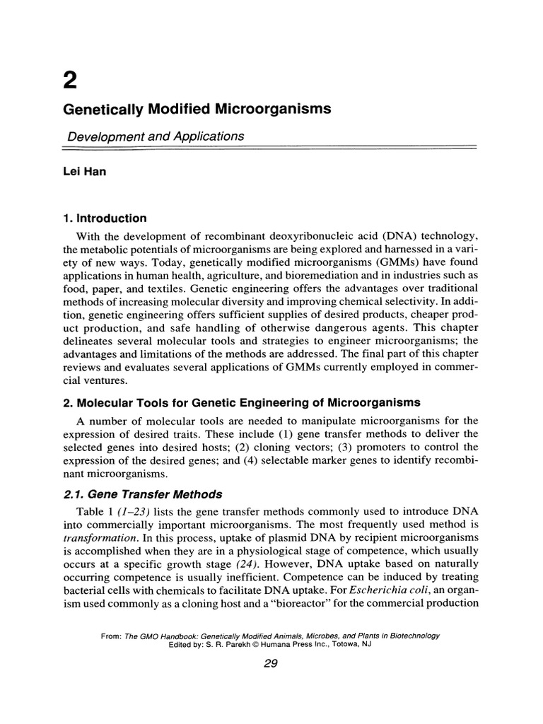GMMS | PDF | Transformation (Genetics) | Genetic Engineering