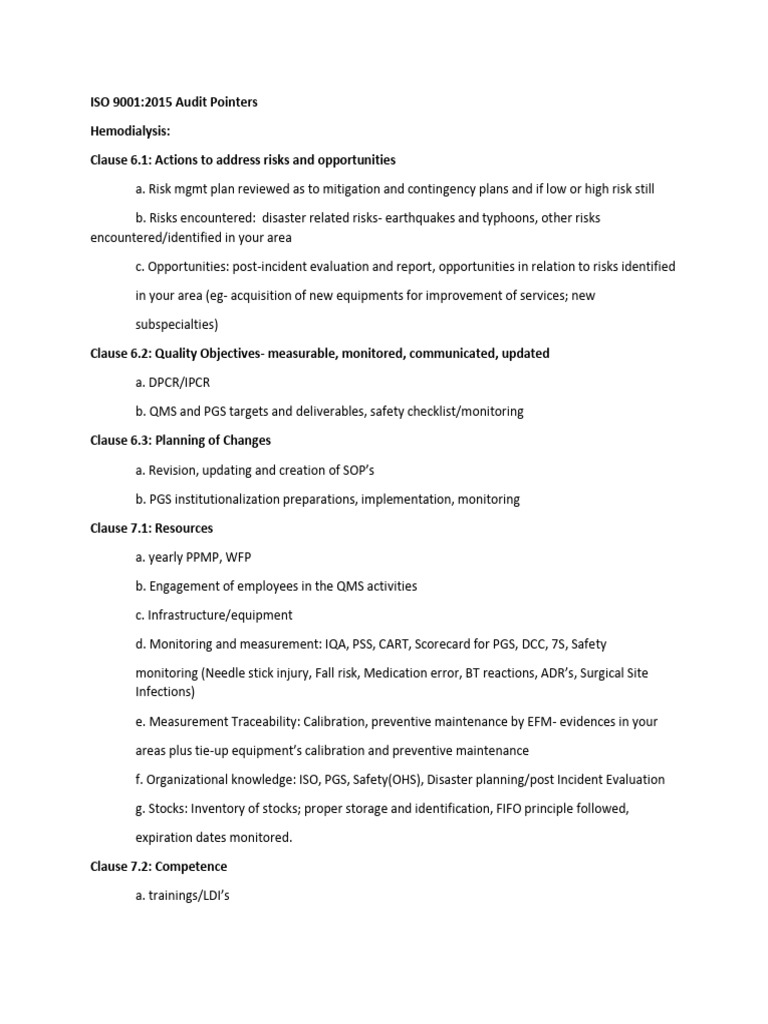 ISO-audit-pointers-HD-2024.docx12 | PDF | Risk | Quality Management System