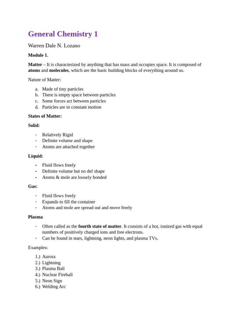 General-Chemistry-1 | PDF | Chemical Substances | Mixture