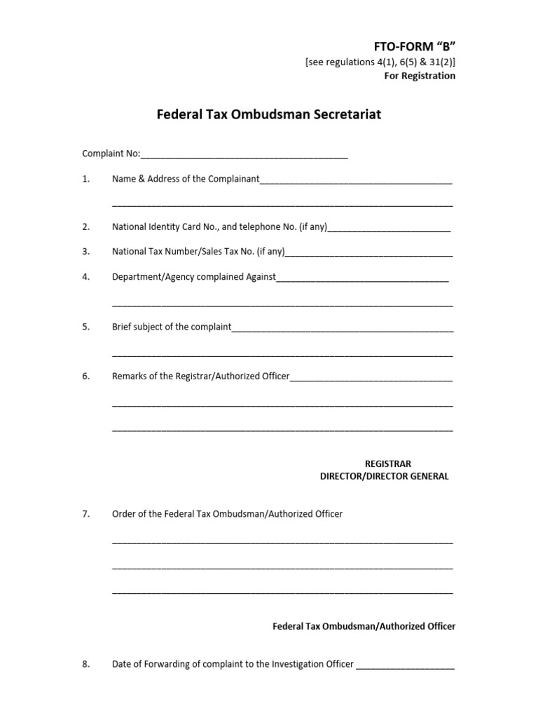 Fto Form B | PDF