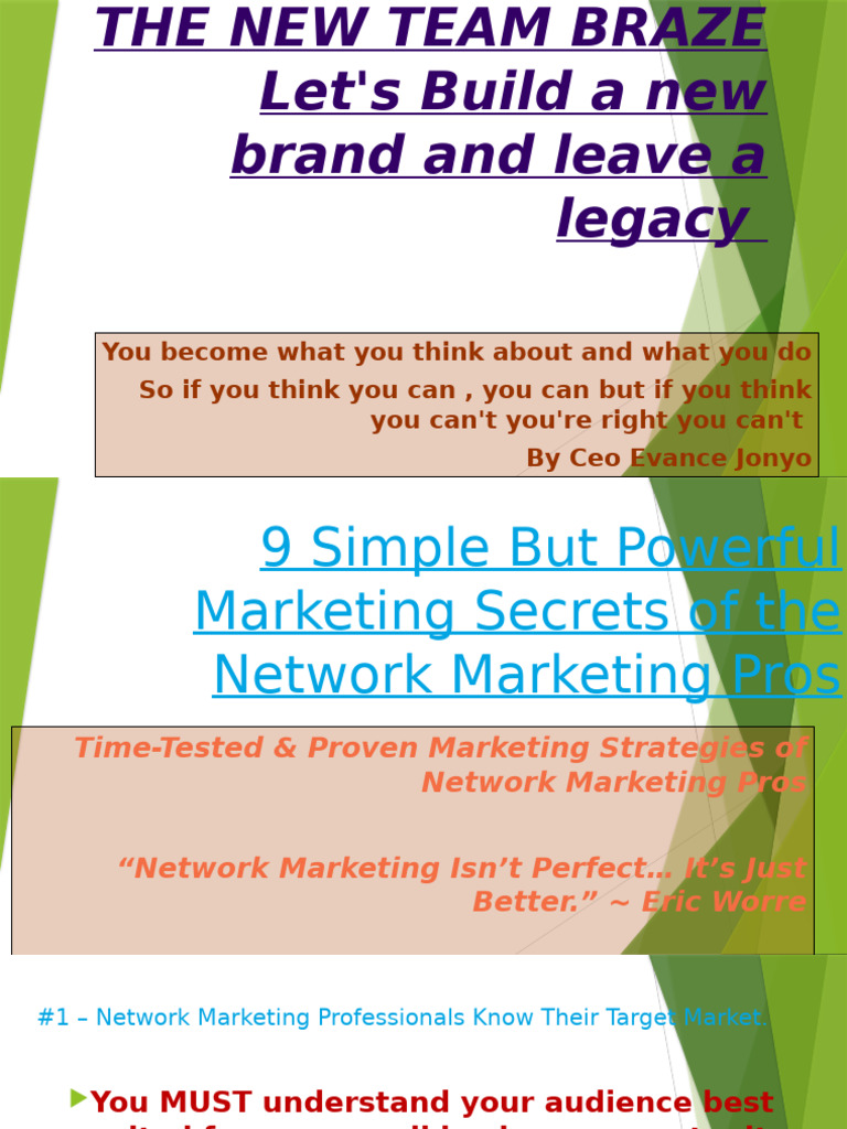 9 Simple But Powerful Marketing Secrets of The | PDF