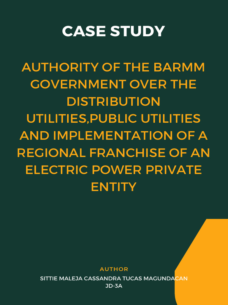 Authority of Barmm | PDF | Governance | Public Utility