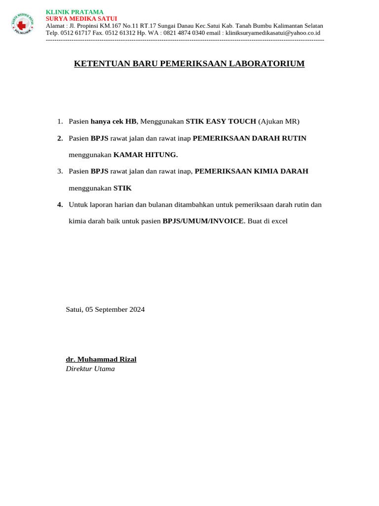 ketentuan baru lab | PDF