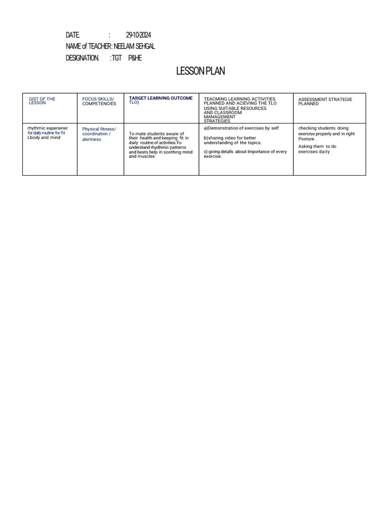 Lesson Plan DATE 29 10 2024.-WPS Office | PDF