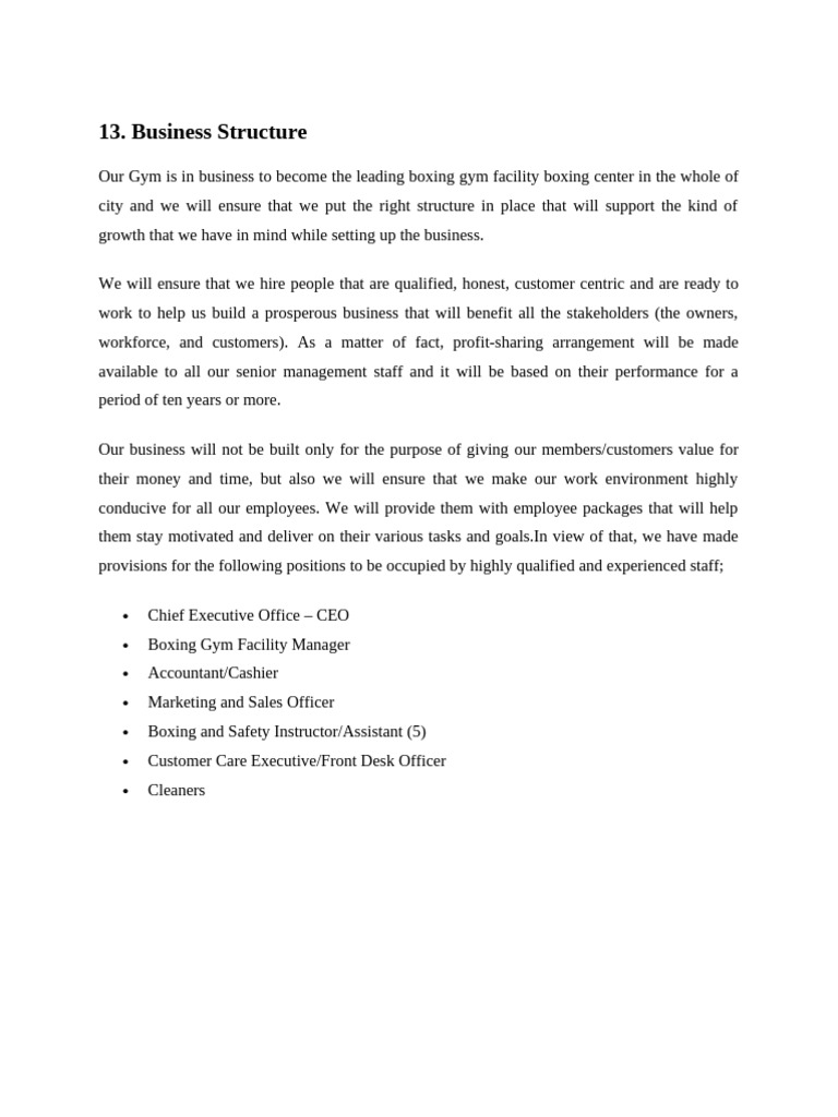 Business Organizational Structure | PDF | Career & Growth | Business