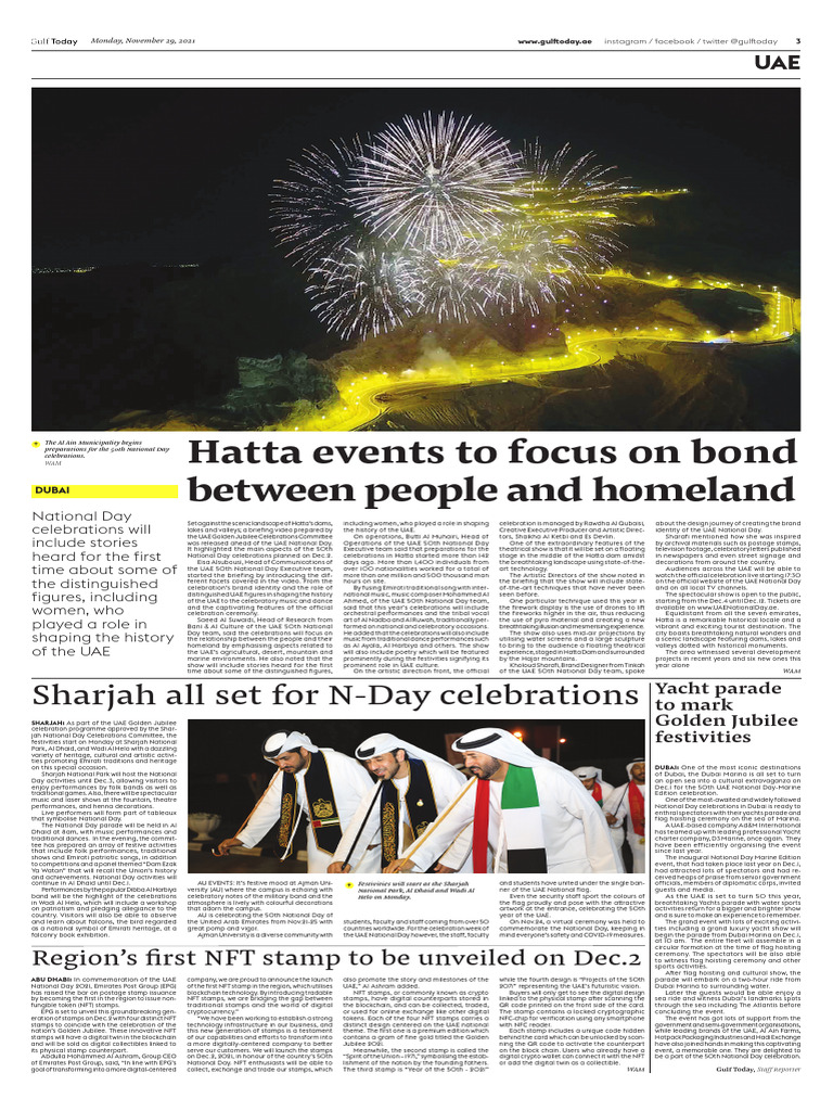 MAIN 29-11-2021 p03 | PDF | United Arab Emirates | Dubai