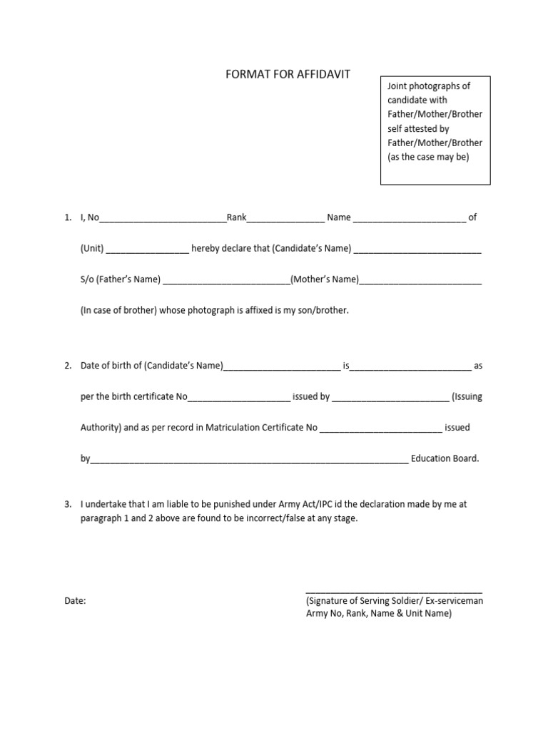 FORMAT for AFFIDAVIT Relationship Certificate 0 1 | PDF