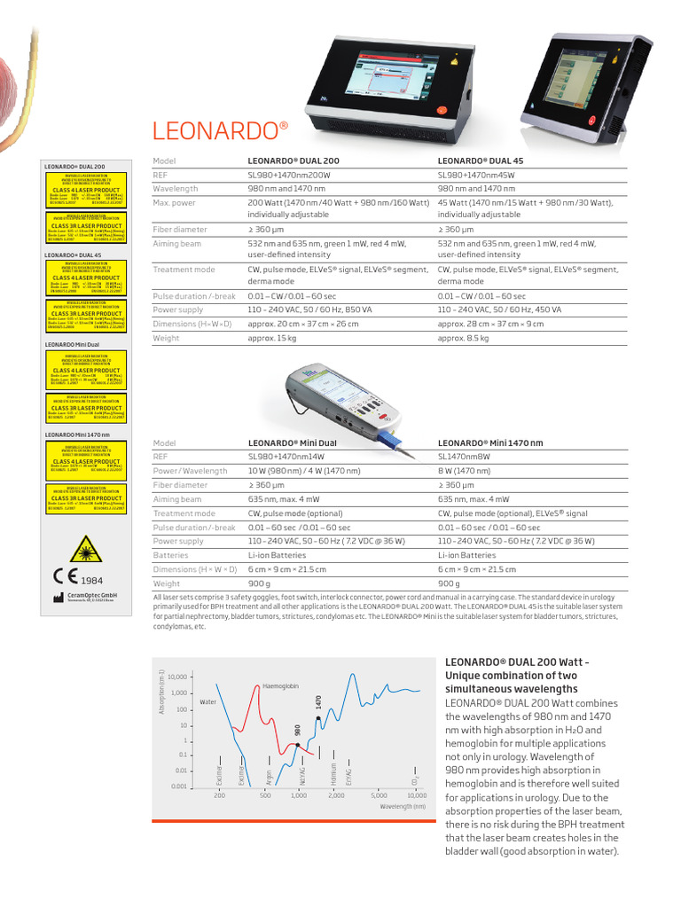 LEONARDO® DUAL 200 Watt Laser Overview | PDF | Laser | Photonics