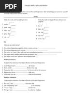 Simple Present vs Present Progressive Worksheet | PDF