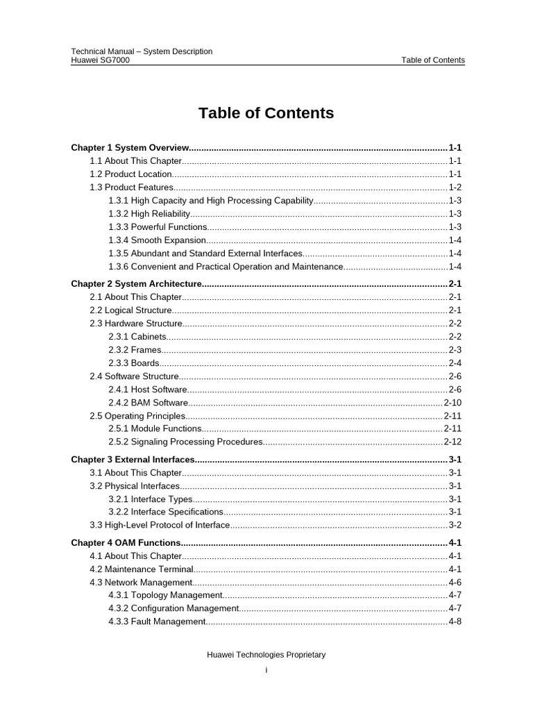 Huawei SG7000 System Description | PDF | Internet Protocol Suite | Internet Protocols
