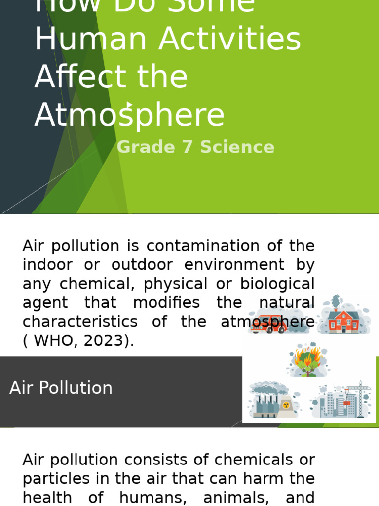 How Do Some Human Activities Affect The Atmosphere | PDF | Air ...
