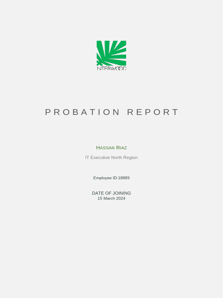 Probation Report-Hassan Riaz | PDF | Computer Security | Security