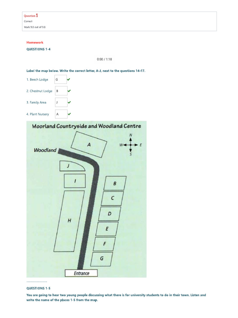 U7.Listening Practice - Plan Map Labelling 1 | PDF