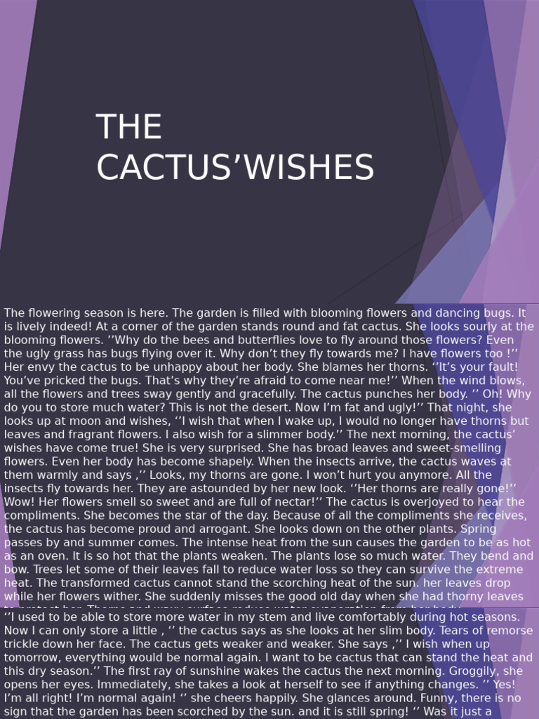 Story Cactus Wishes Pdf