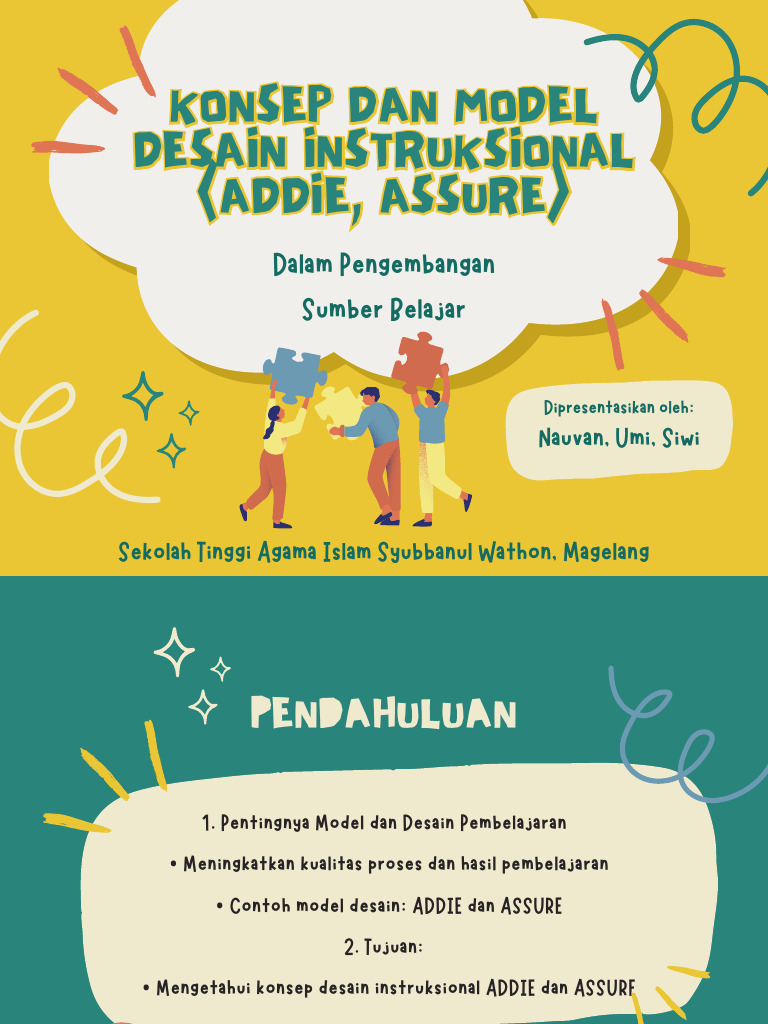 Konsep Dan Model Desain Instruksional ADDIE ASSURE - PPTX 20241026 092725 0000 | PDF