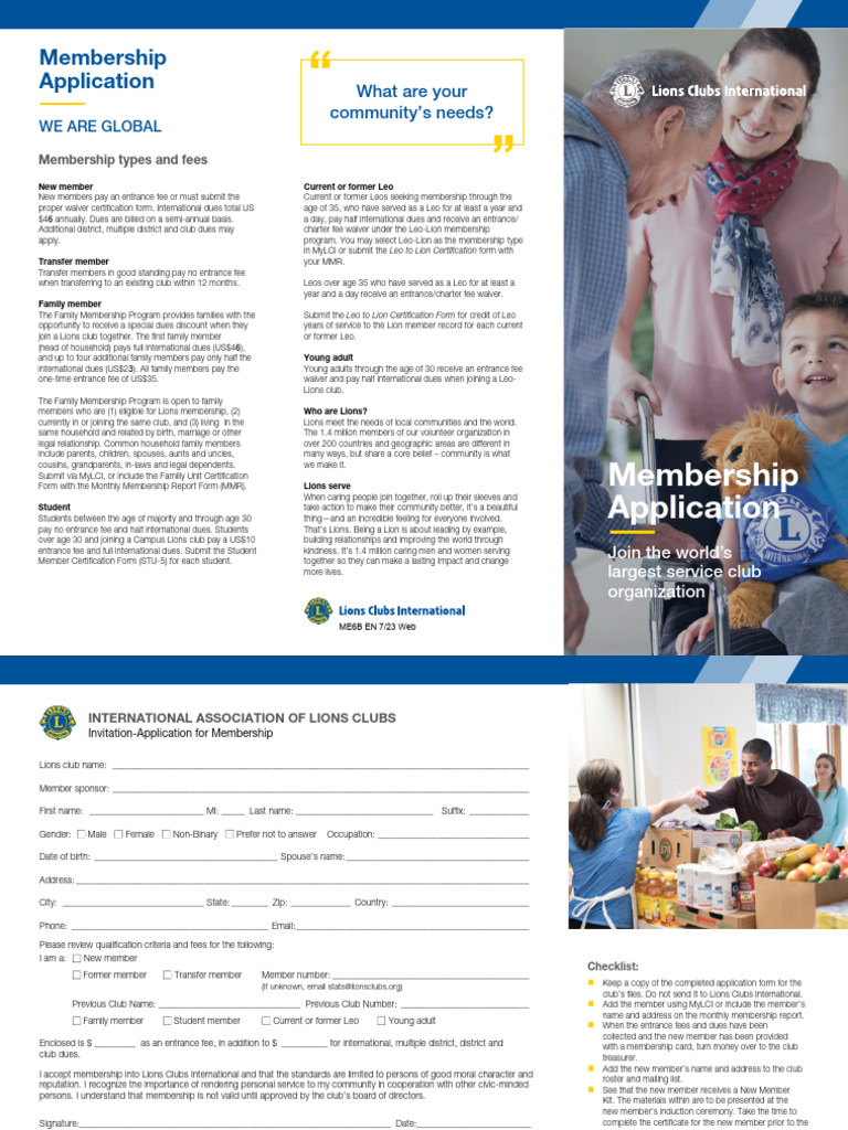 Join Lions: Global Service Community | PDF | Family