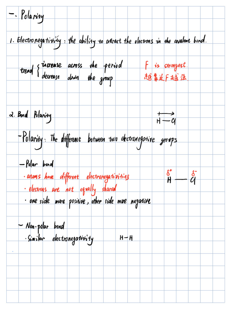 4 Intermolecular Force 笔记 | PDF | Chemical Polarity | Chemical Bond