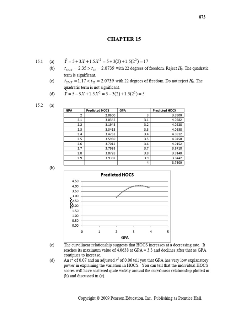 BBS11 ISM Ch15 | PDF | Errors And Residuals | Coefficient Of Determination