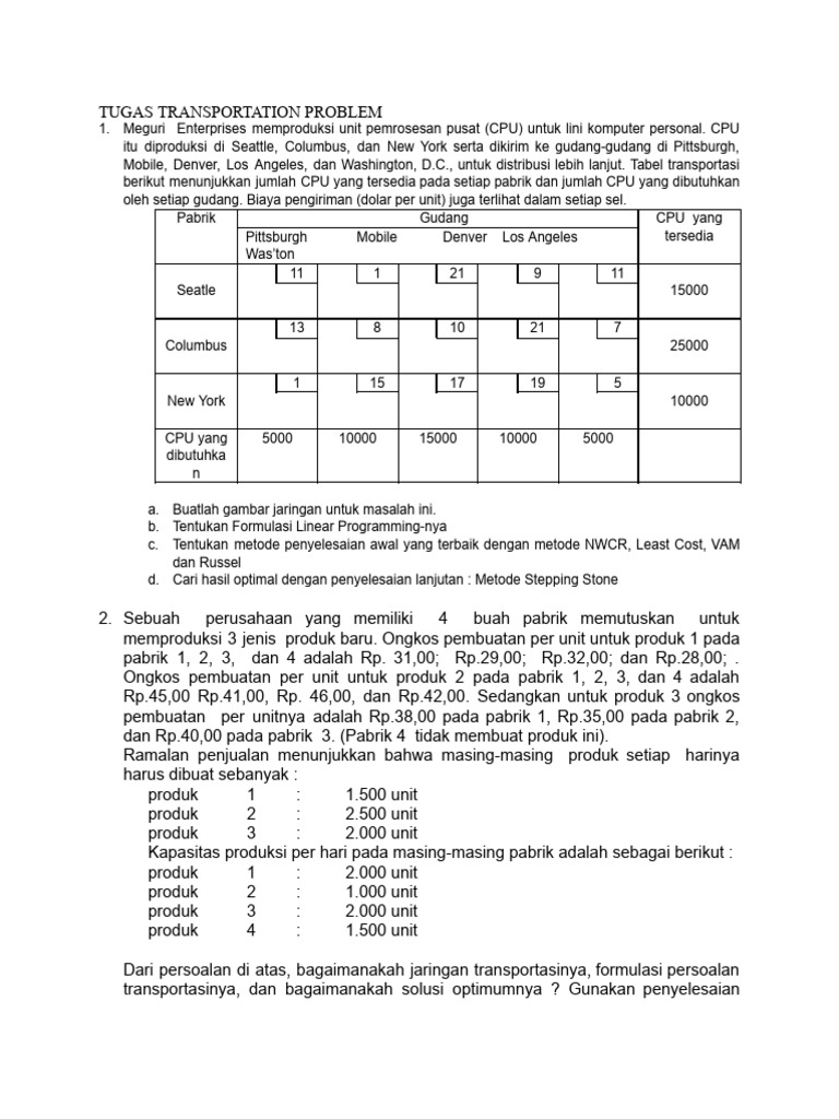 Tugas Riset Operasi | PDF