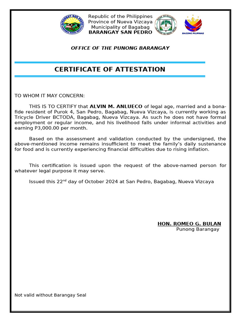 Cert. Akap Toda | PDF | Law