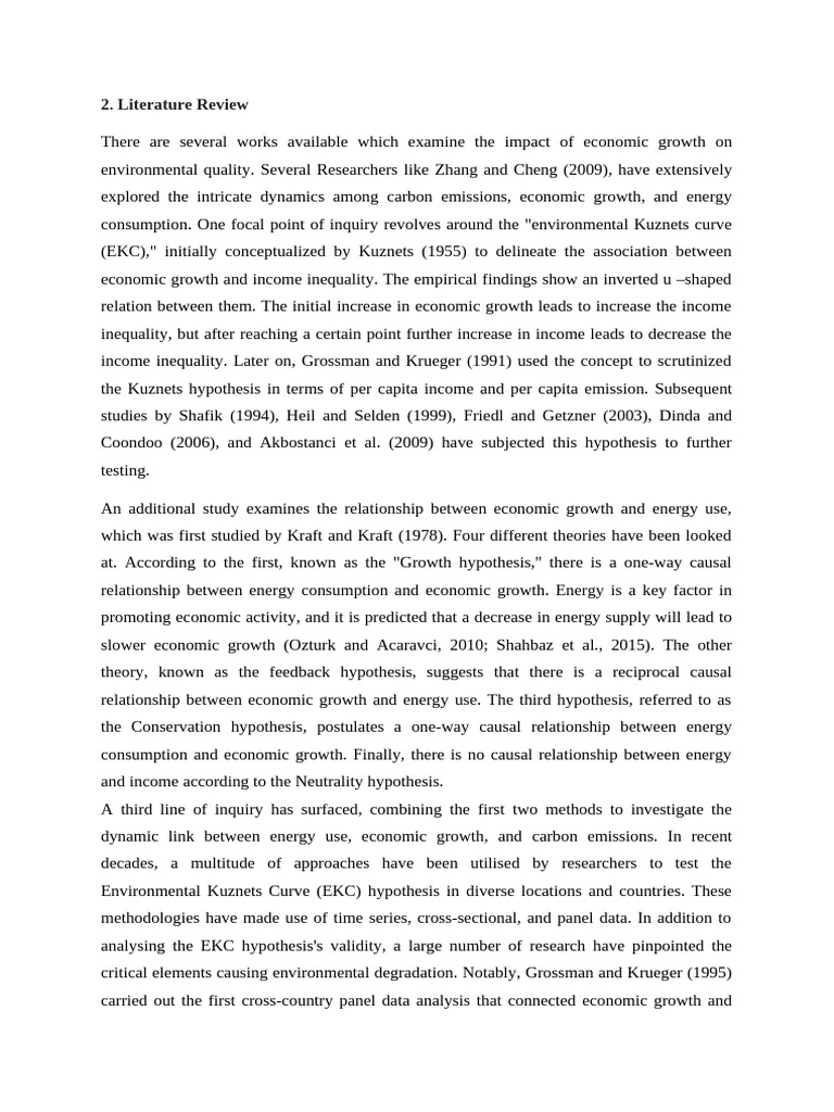 Literature review (Sample) | PDF | Economic Growth | Gross Domestic Product