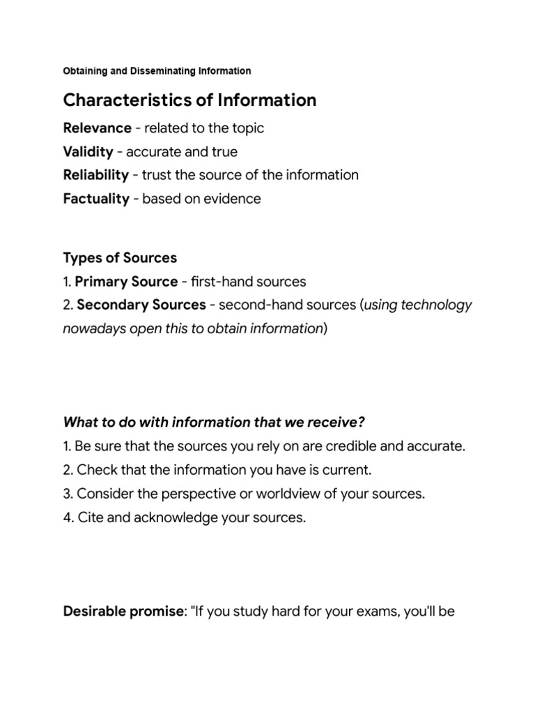 Obtaining and Disseminating Information | PDF | Information | Digital ...