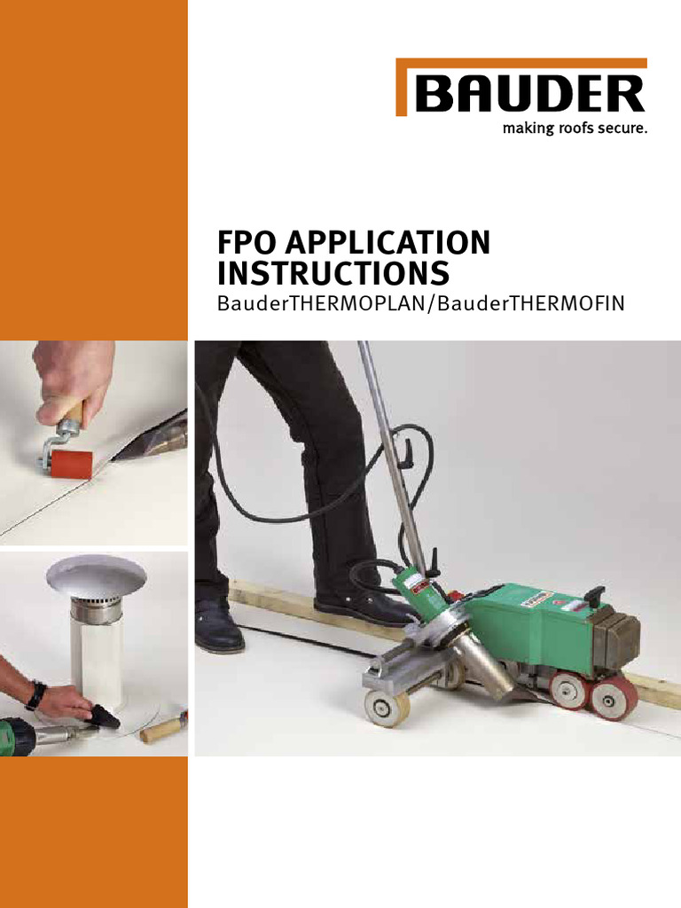 Bauder FPO Laying Instructions 1222 en | PDF | Welding | Construction