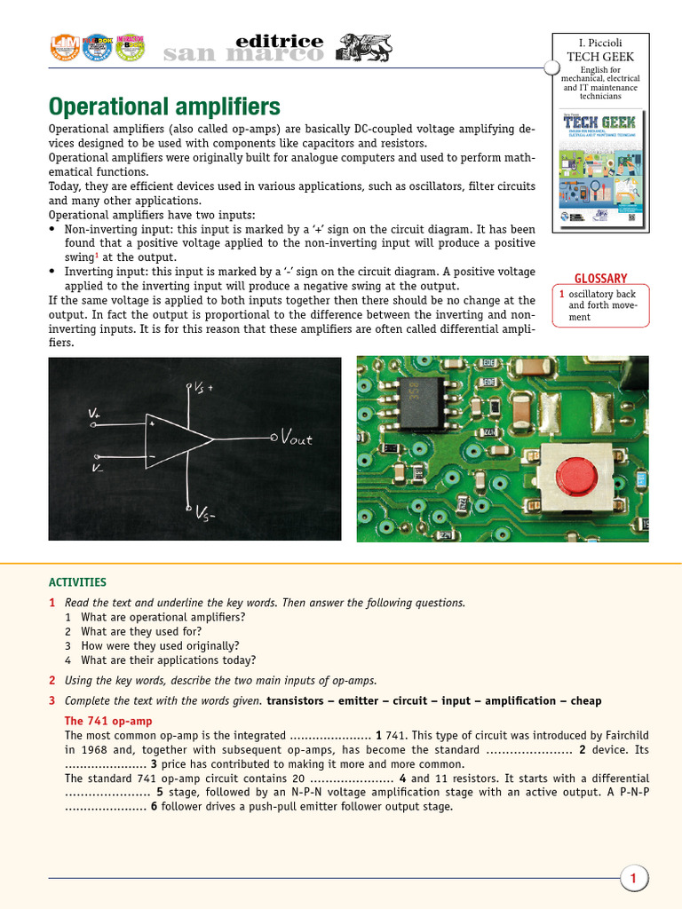 Overview of Operational Amplifiers | PDF | Operational Amplifier ...