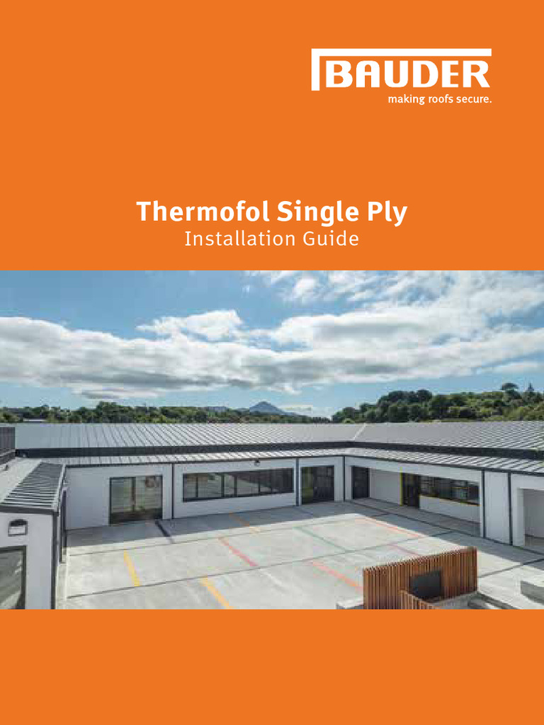 Bauder Thermofol Single Ply Installation Guide June 2021 | PDF ...