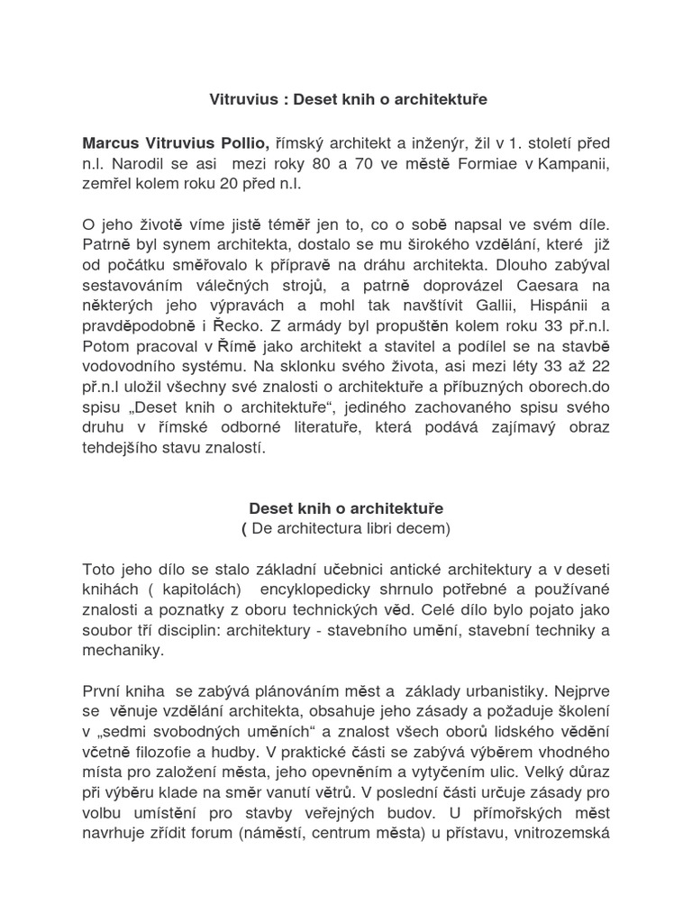 Vitruvius | PDF