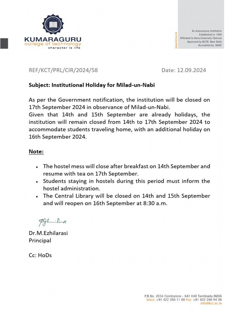 Circular No 58 Dated 12.09.2024 | PDF | Travel