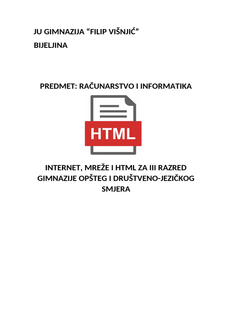 HTML Skripta | PDF