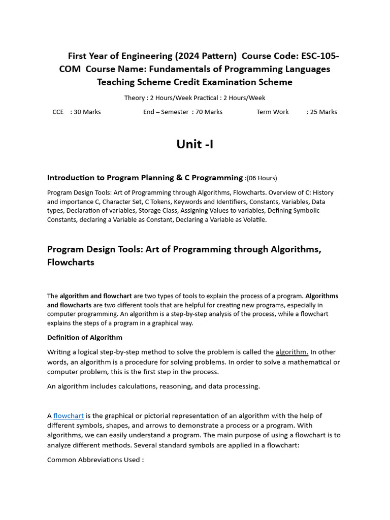 Fe FPL Unit1 | PDF | Integer (Computer Science) | Data Type
