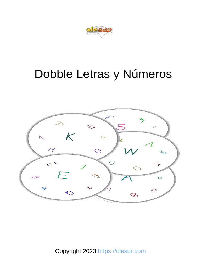 Dobble Letras Numeros Public | PDF
