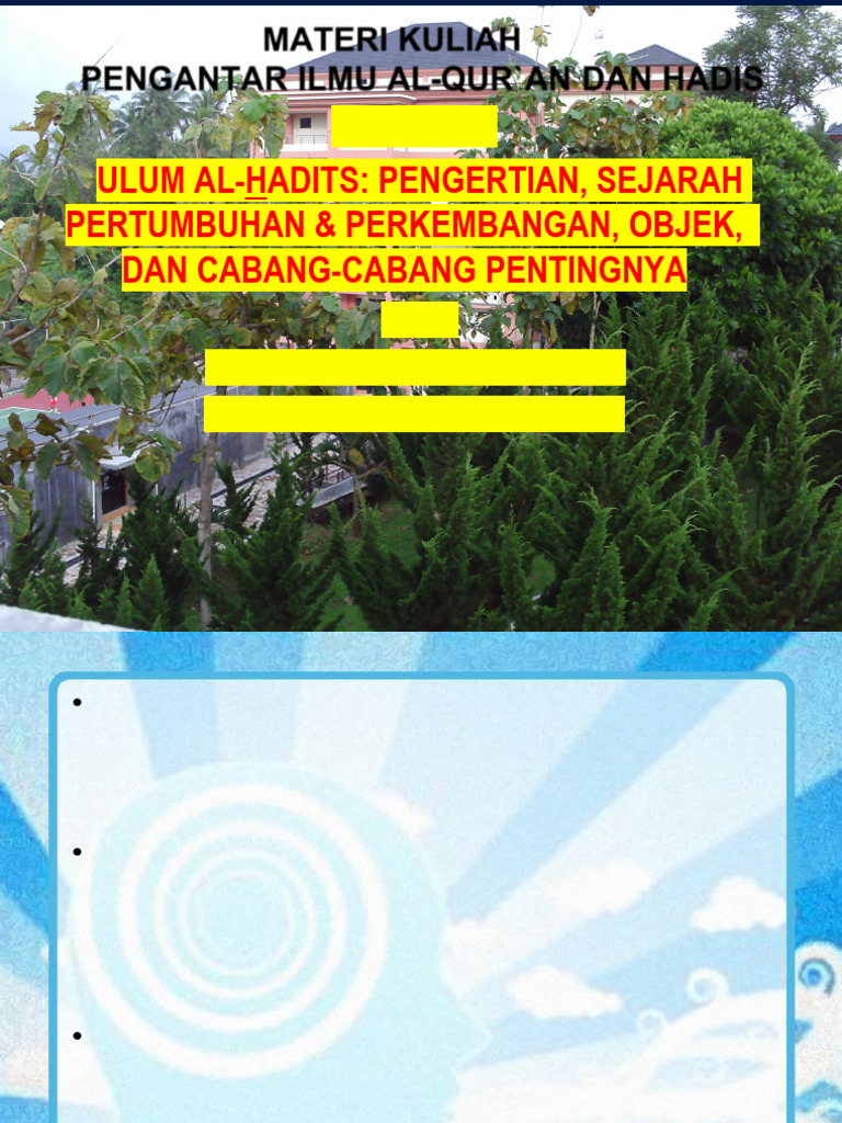 Ulum Al-Hadits: Definisi dan Sejarah | PDF